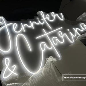 Custom Wedding LED Neon Sign, Couple Names Neon Light Bedroom Home ...