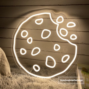 Cookies Neon Sign, Custom Bakery Shop House LED Neon Light Sign Coffee ...