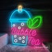 Bubble Tea Neon Sign, Custom Boba Tea Milk Tea LED Neon Light Drinks ...