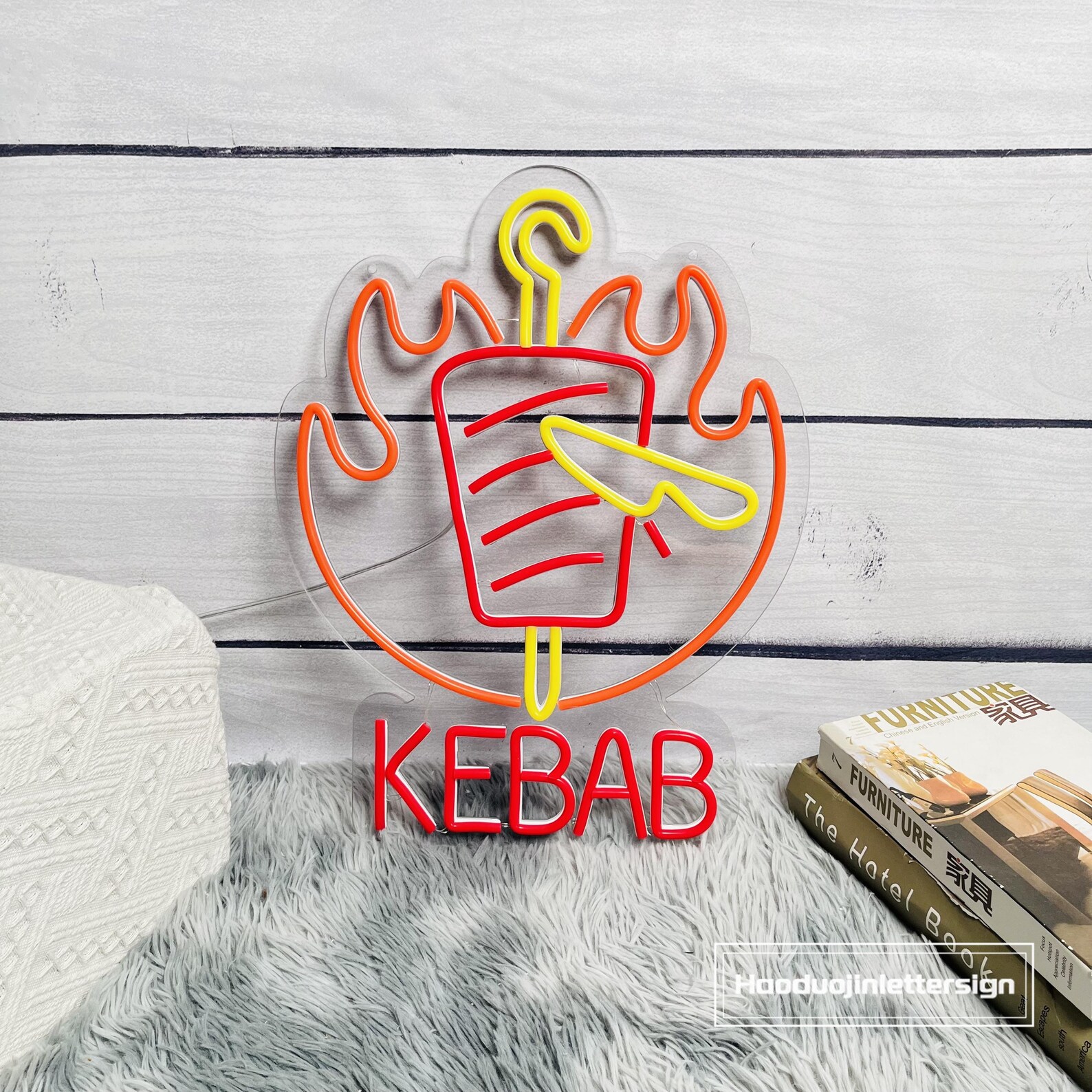 Custom Kebab LED Neon Sign: Grill Bar BBQ Restaurant Decor - Etsy