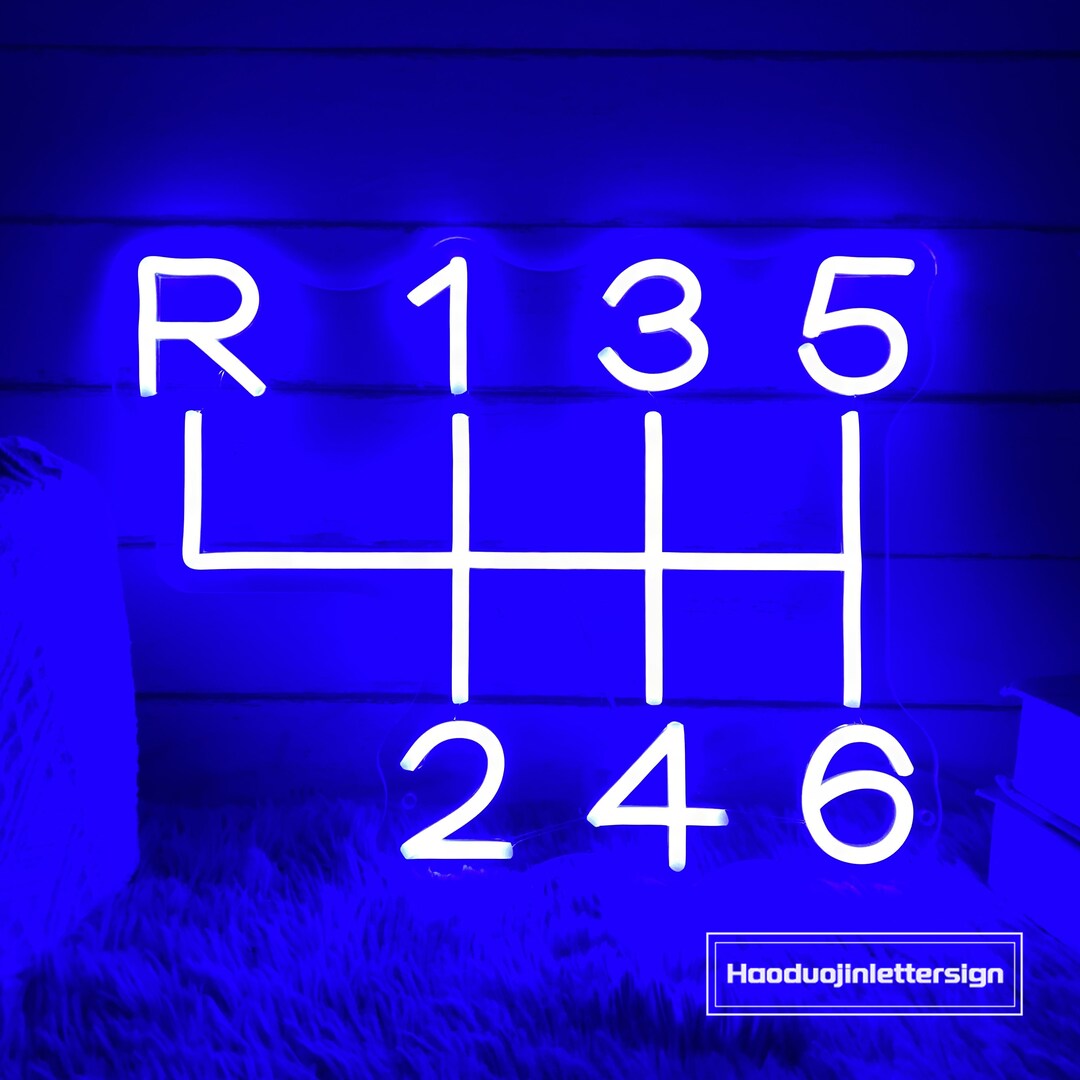 Car Gearbox Neon Sign, Custom Garage Repair Service Carpark LED Neon ...