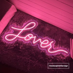 Lover Neon Sign, Custom Wedding LED Neon Light Wedding Welcome ...