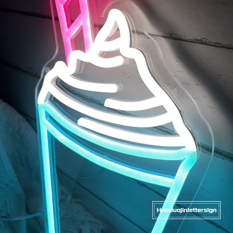 Milkshake Smoothie Ice Cream Custom Restaurant LED Neon Sign - Etsy