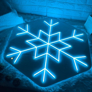 Christmas Snowflake Merry Christmas Winter Custom LED Neon - Etsy