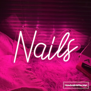 USB Nail LED Neon Sign Custom Nail Salon Beauty Salon Studio - Etsy