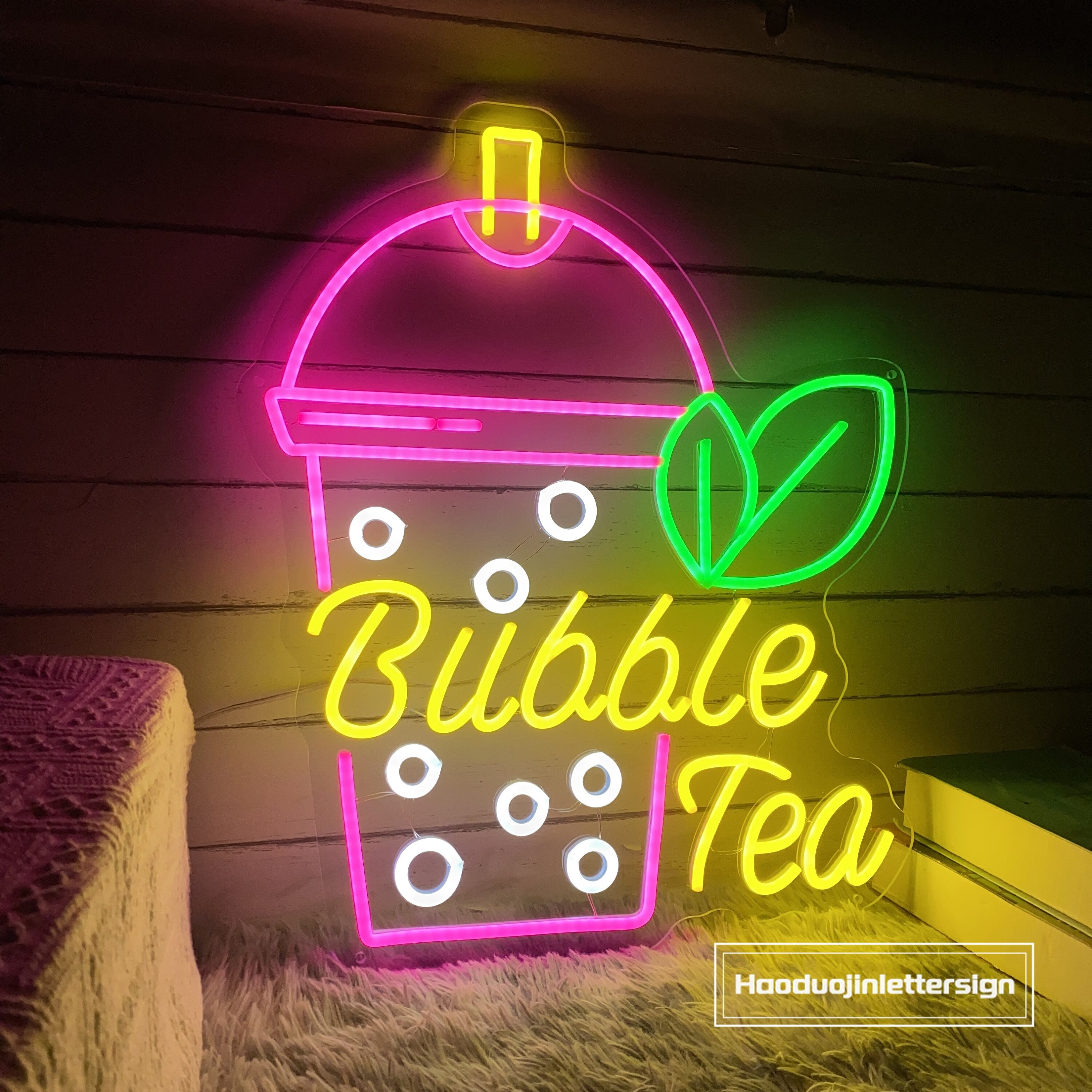 Custom Bubble Tea LED Neon Sign: Coffee Shop Decor - Etsy