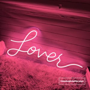 Lover Neon Sign, Custom Wedding LED Neon Light Wedding Welcome ...