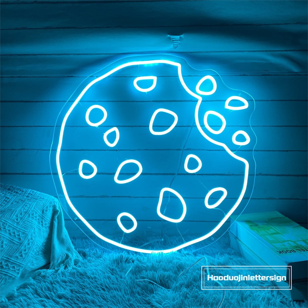 Cookies Neon Sign, Custom Bakery Shop House LED Neon Light Sign Coffee ...