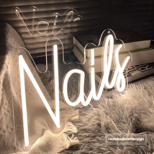 USB Nail LED Neon Sign Custom Nail Salon Beauty Salon Studio - Etsy
