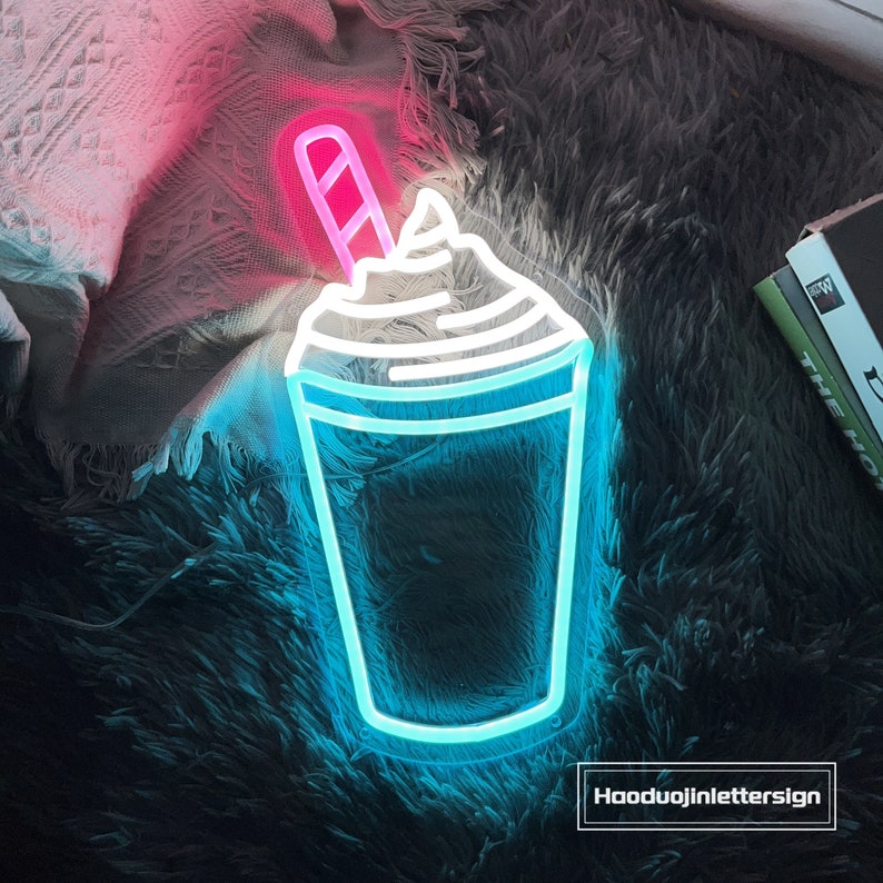 Milkshake Smoothie Ice Cream Custom Restaurant LED Neon Sign - Etsy