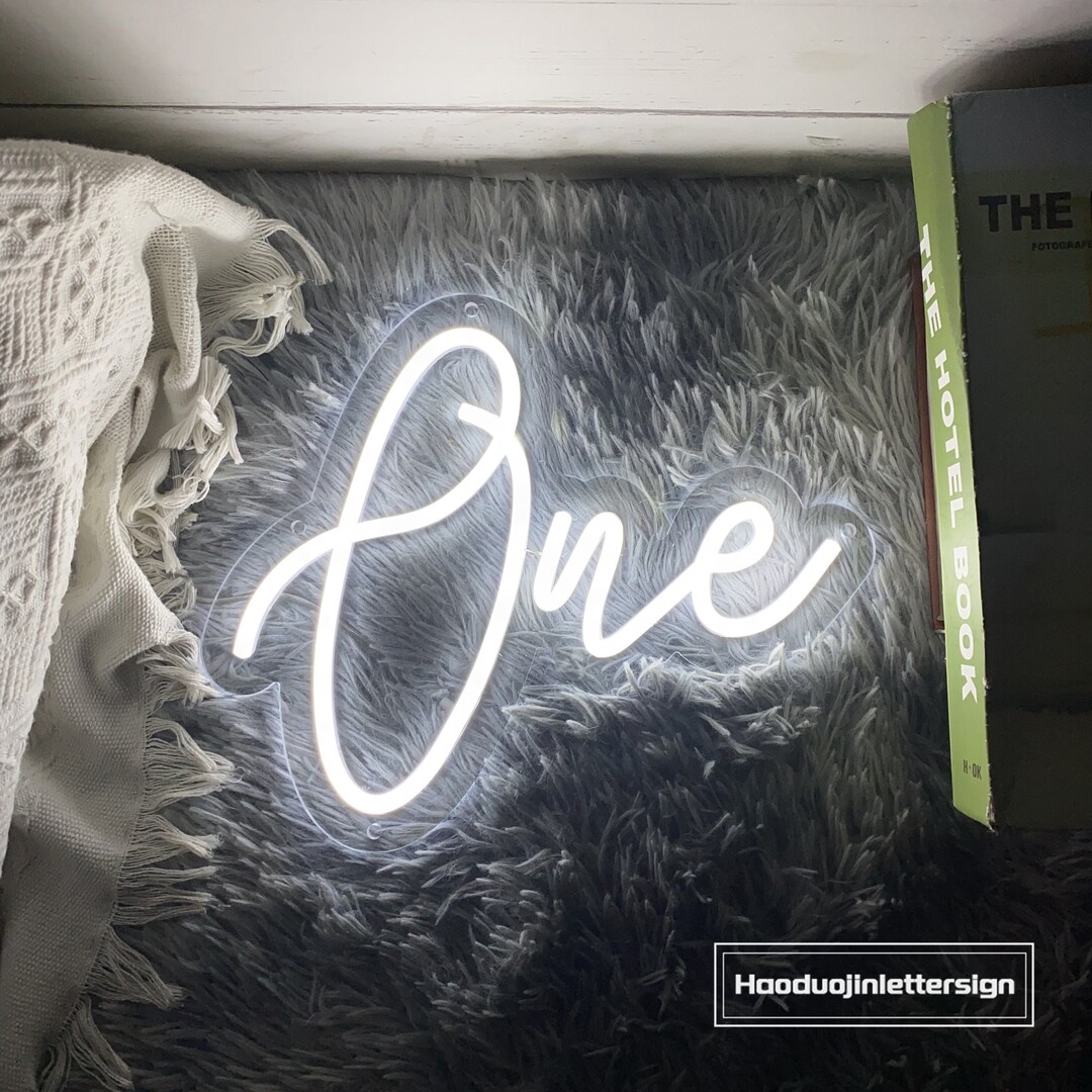 One Neon Sign, Custom First 1st Birthday LED Neon Light Baby Shower ...