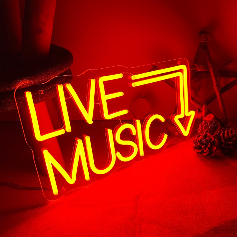 LIVE MUSIC Custom LED Neon Sign Personalized Dimmable Neon - Etsy