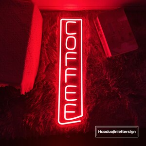 Coffee LED Neon Sign, Custom Coffee Bar Shop Cafe Drink Neon Light ...