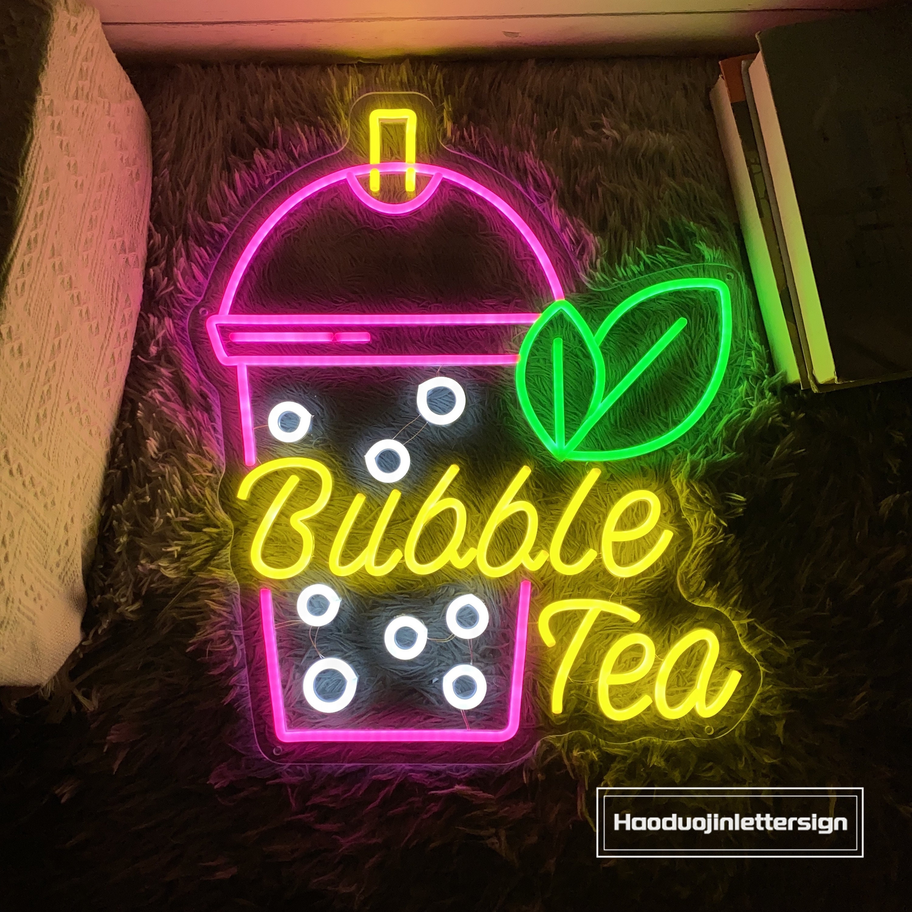 Custom Bubble Tea LED Neon Sign: Coffee Shop Decor - Etsy