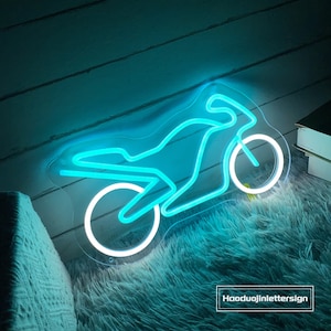 Motorcycle Neon Sign, Custom Garage Motorbike Sportbike LED Neon Light ...