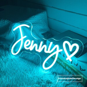 Custom Name LED Neon Sign Girl Personalized Christmas Gift Night Light ...