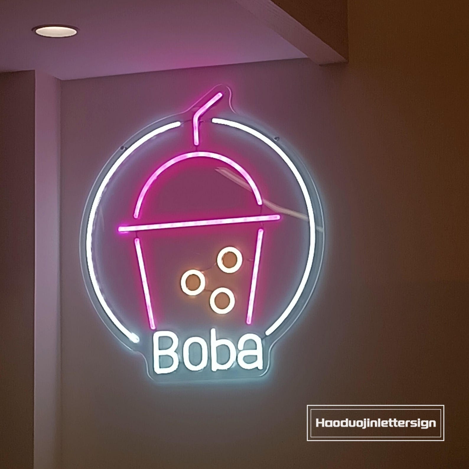 Custom Boba Tea LED Neon Sign: Coffee Shop Decor - Etsy UK