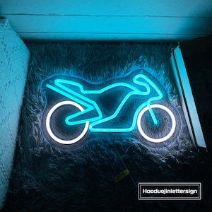 Motorcycle Neon Sign, Custom Garage Motorbike Sportbike LED Neon Light ...