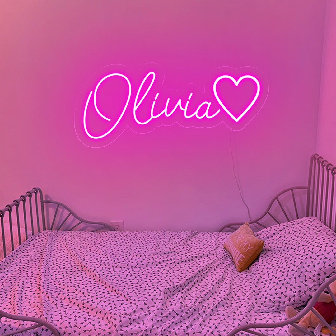 Custom Name LED Neon Sign Girl Personalized Christmas Gift Night Light ...