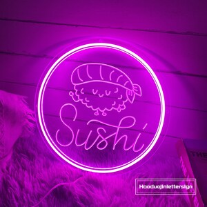 USB 3D Engraved Sushi LED Neon Sign Custom Japanese Restaurant Sushi ...