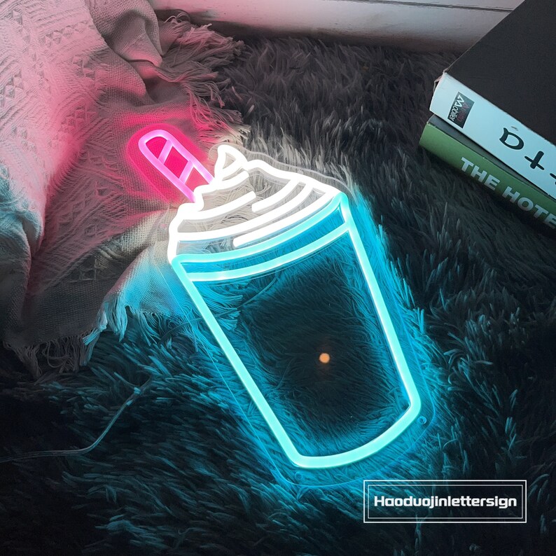 Milkshake Smoothie Ice Cream Custom Restaurant LED Neon Sign - Etsy