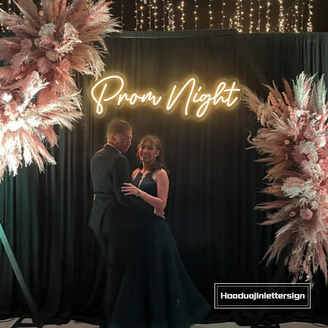 Prom Night LED Neon Sign, Custom Grad Dance Prom 2026 Party Neon Light ...