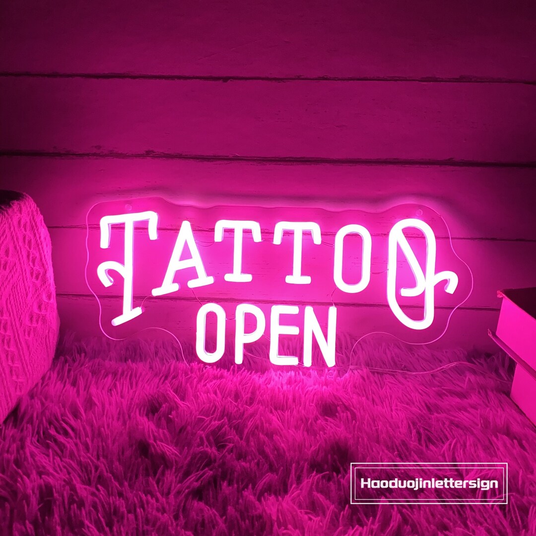 USB Tattoo OPEN Neon Sign Custom Tattoo Studio LED Neon Light Beauty ...