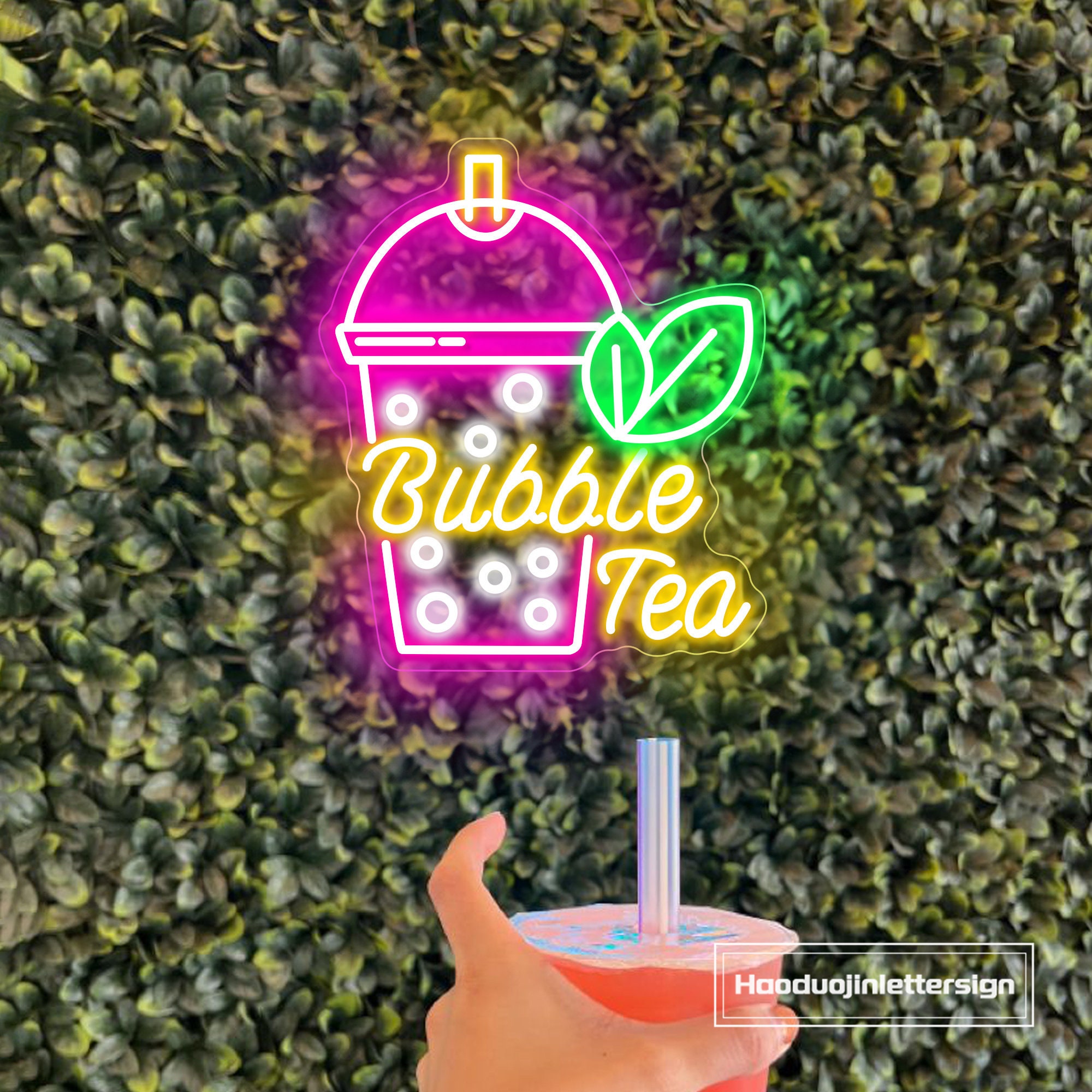 Custom Bubble Tea LED Neon Sign: Coffee Shop Decor - Etsy