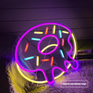 Sweet Donuts LED Neon Sign Custom Food Bakery Night Light Home Wall ...
