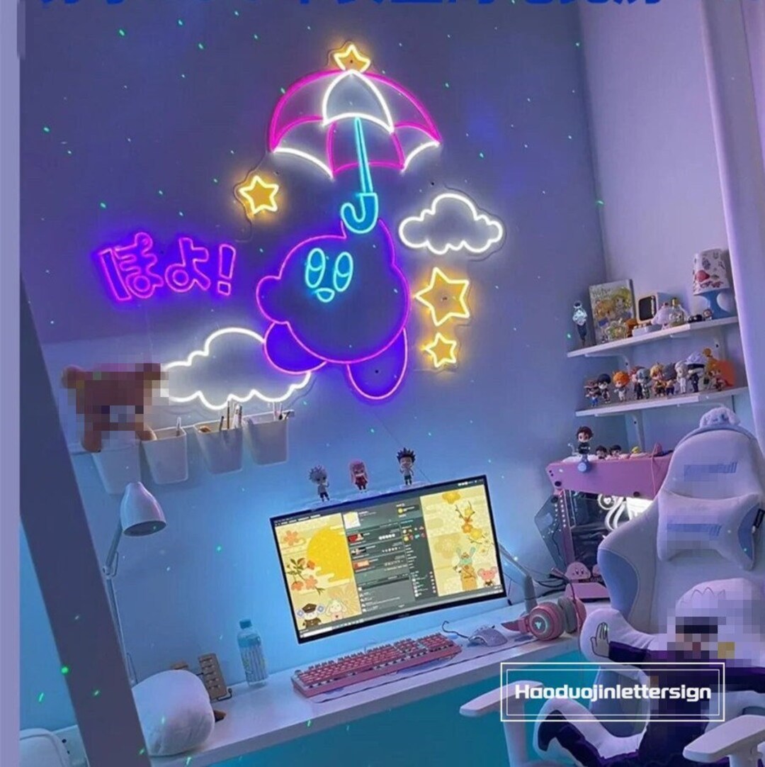 Custom Anime LED Neon Sign Game Room Japanese Cute Night Light up Sign ...