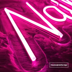 USB Nail LED Neon Sign Custom Nail Salon Beauty Salon Studio - Etsy