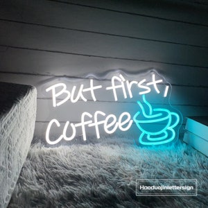 But First Coffee LED Neon Sign: Custom Cafe Decor - Etsy