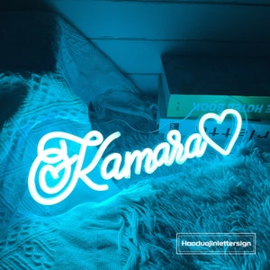 Custom Name LED Neon Sign Girl Personalized Christmas Gift Night Light ...
