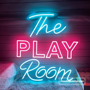 The Play Room Neon Sign, Custom Playroom Game Room LED Neon Light ...