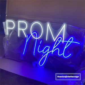 Prom Night LED Neon Sign, Custom Grad Dance Prom 2025 Party Neon Light ...