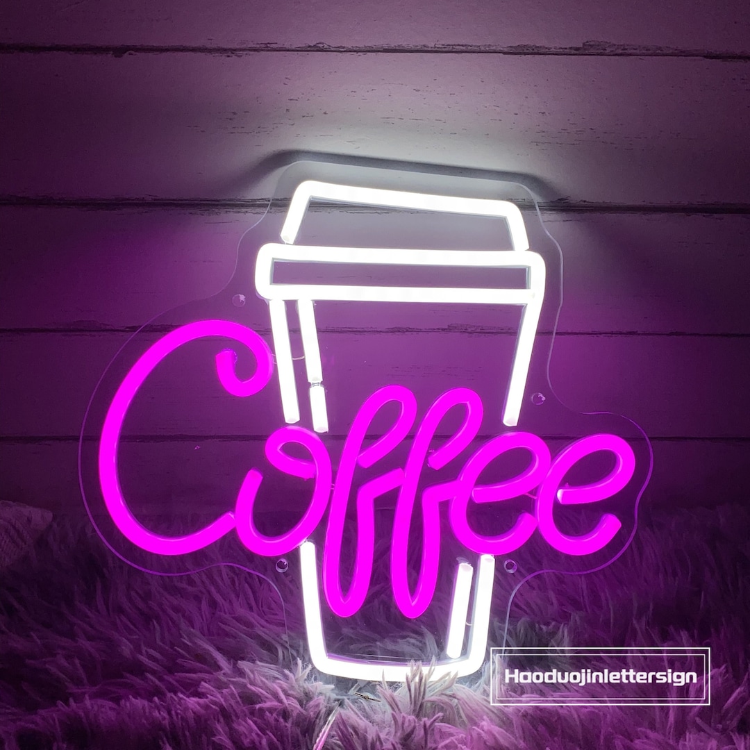Coffee Cup LED Neon Sign Custom Coffee Bar Shop Cafe Restaurant ...