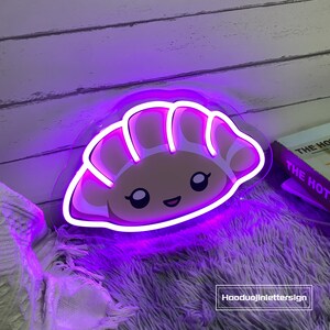 Dumpling Neon Sign: Custom Restaurant Decor, Dimmable LED Night Light ...