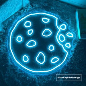 Cookies Neon Sign, Custom Bakery Shop House LED Neon Light Sign Coffee ...