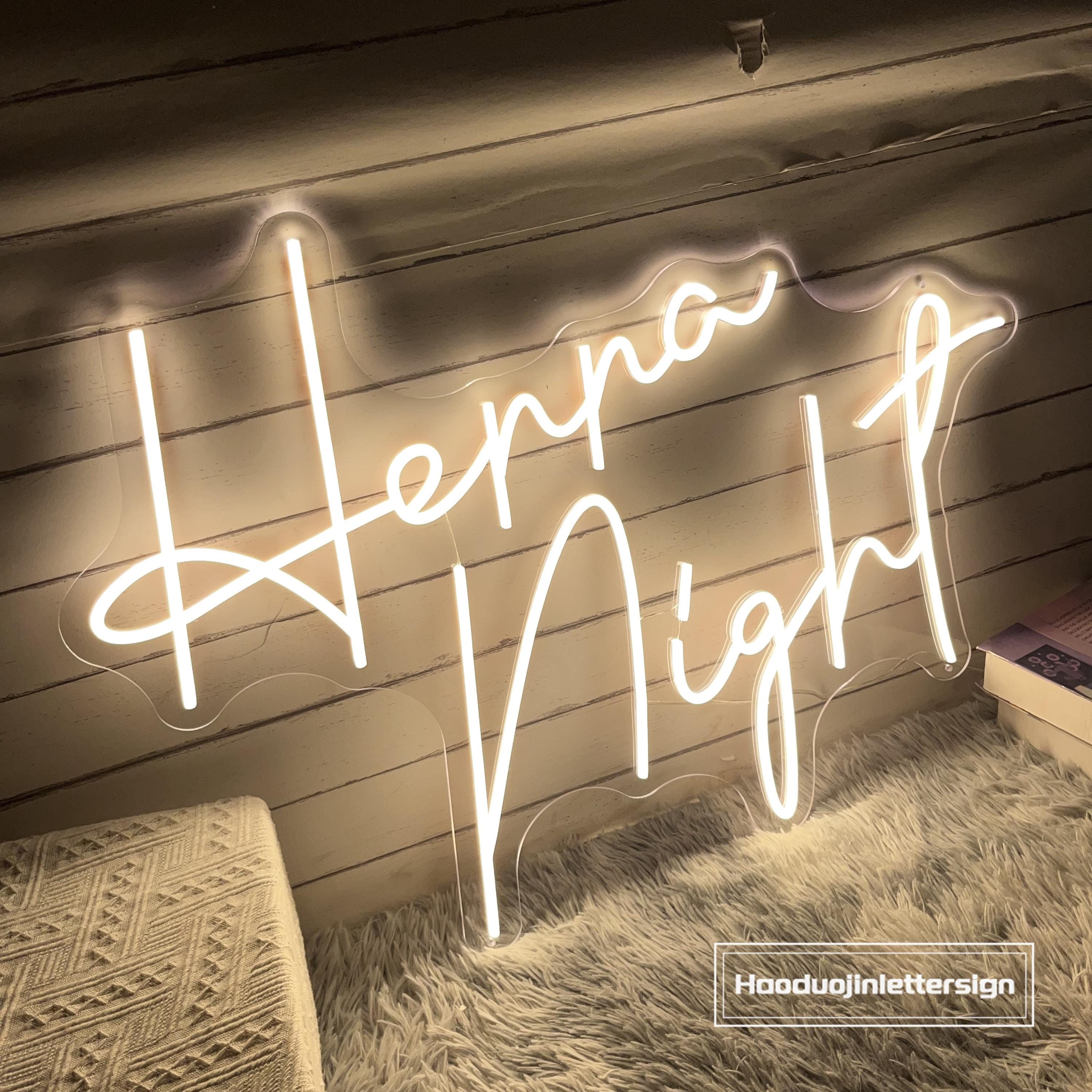 Henna Night Neon Sign: Custom Wedding & Party Decor - Etsy