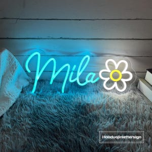 Custom Name LED Neon Sign for Kids, Personalized Girl Baby Room ...