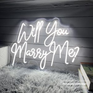 Will You Marry Me? Neon Sign, Custom Wedding LED Neon Light Wedding ...
