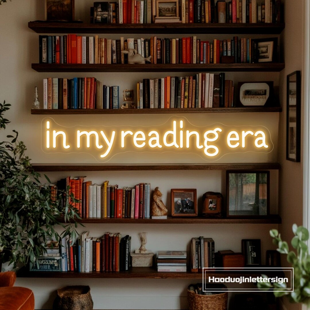 In My Reading Era LED Neon Sign, Custom Home Library Neon Light ...