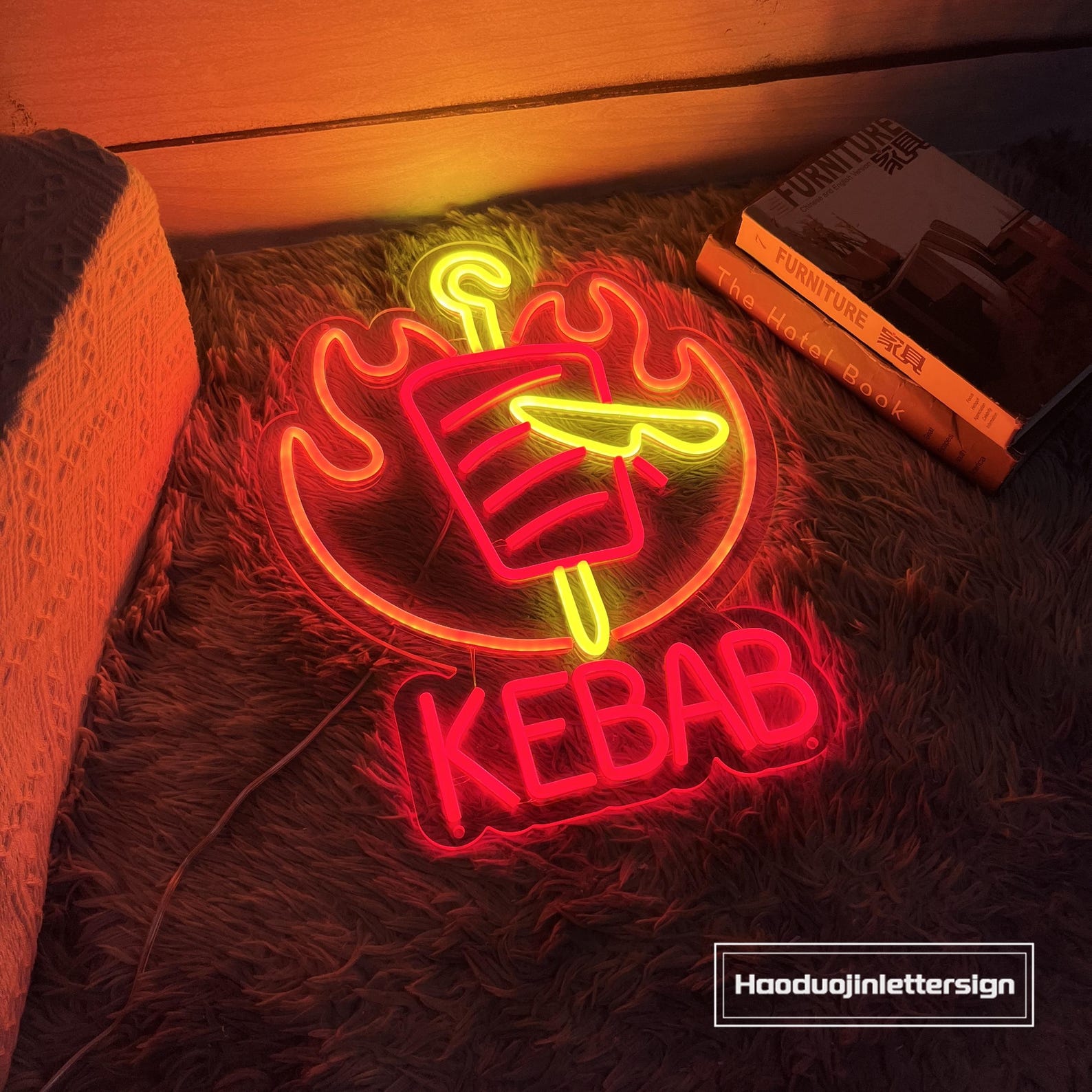 Custom Kebab LED Neon Sign: Grill Bar BBQ Restaurant Decor - Etsy