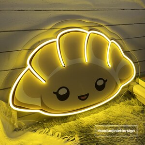 Dumpling Neon Sign: Custom Restaurant Decor, Dimmable LED Night Light ...