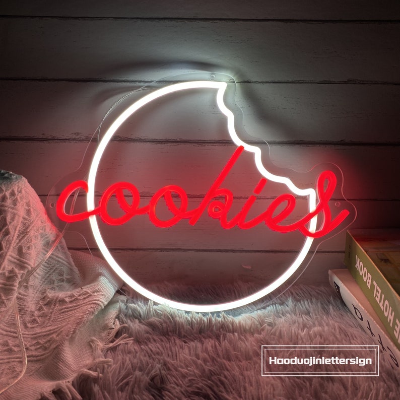 Cookies Neon Sign: Custom Bakery, Cafe, Home Decor LED Light - Etsy