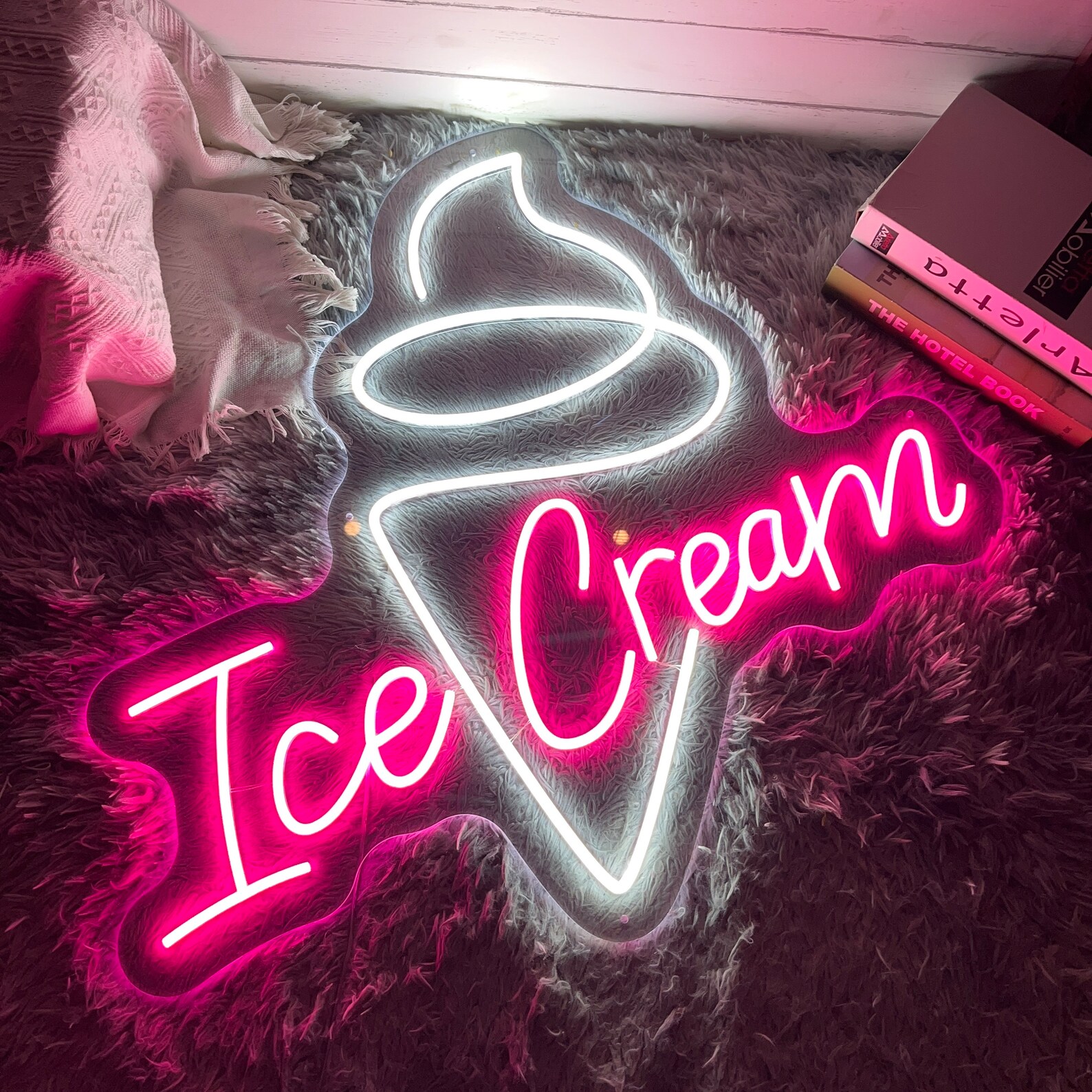 Ice Cream Custom Restaurant LED Neon Sign Light up Sign Home - Etsy