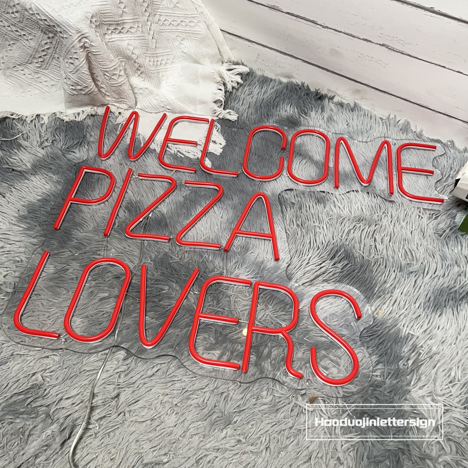 Welcome Pizza Lovers Neon Sign, Custom Pizza LED Neon Light, Fast Food ...