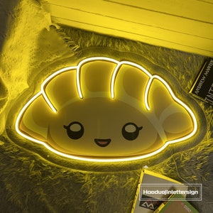 Dumpling Neon Sign: Custom Restaurant Decor, Dimmable LED Night Light ...