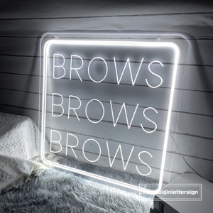 USB 3D Engraved Brows Brows Brows LED Neon Sign Custom Brows Lashes ...