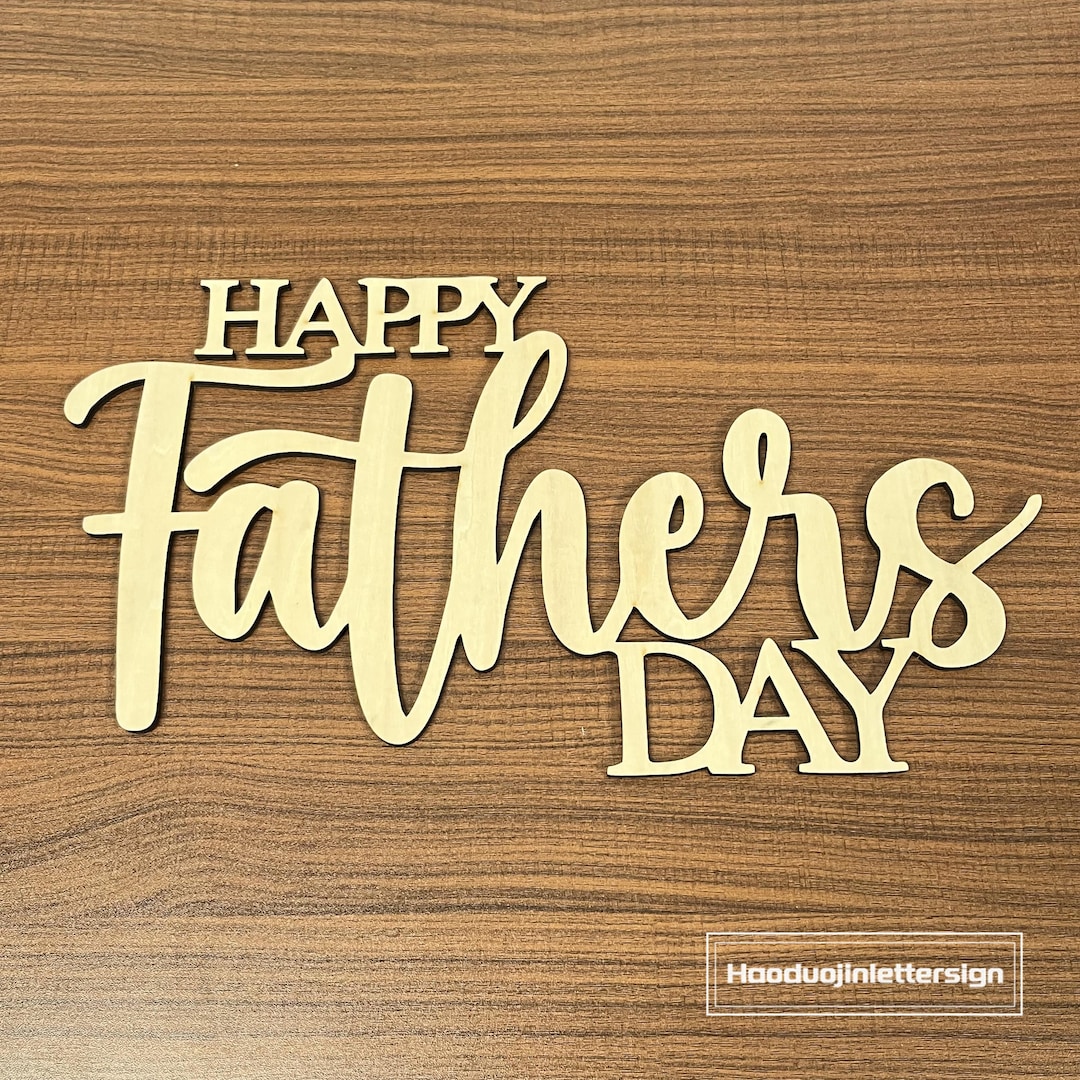 Happy Father's Day Wood Sign, Custom Father's Day Party Decor Wooden ...